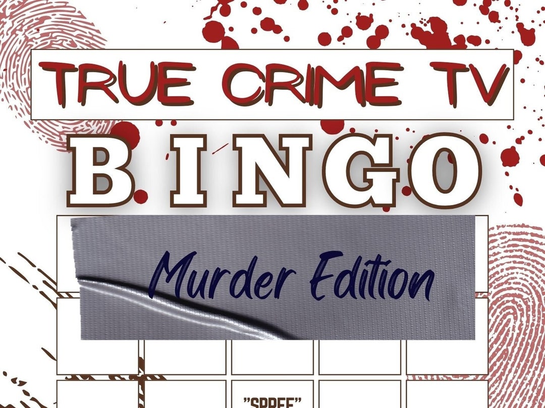 True Crime TV Bingo: Murder Edition - Digital Download/pdf - Etsy