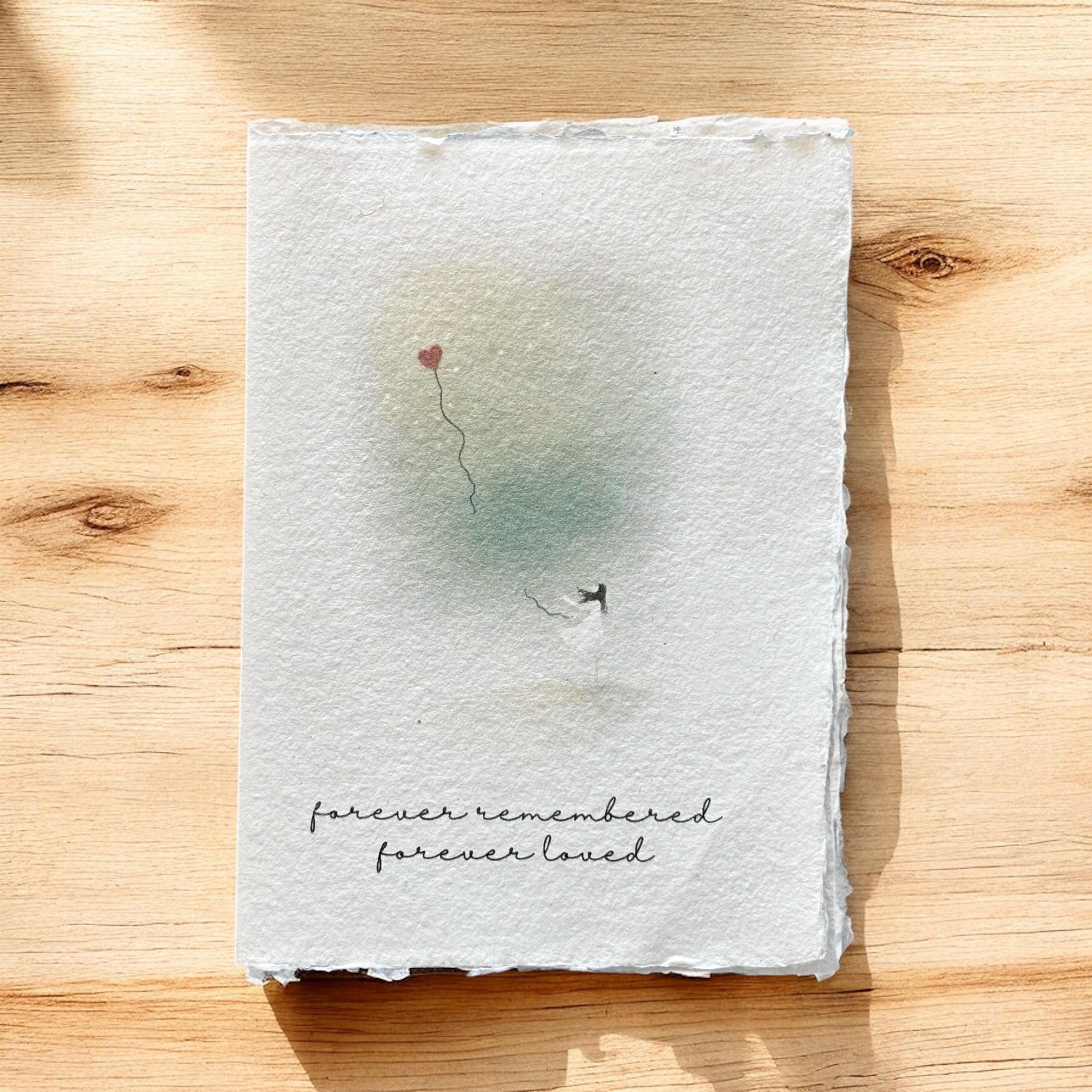 Handmade Sympathy Card: Off-white Paper, Heartfelt Message - Etsy