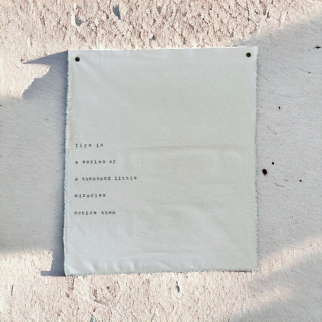 Dropcloth Wall Sign/handmade Wall Sign/wall Decor/bedroom Decor/stamped ...