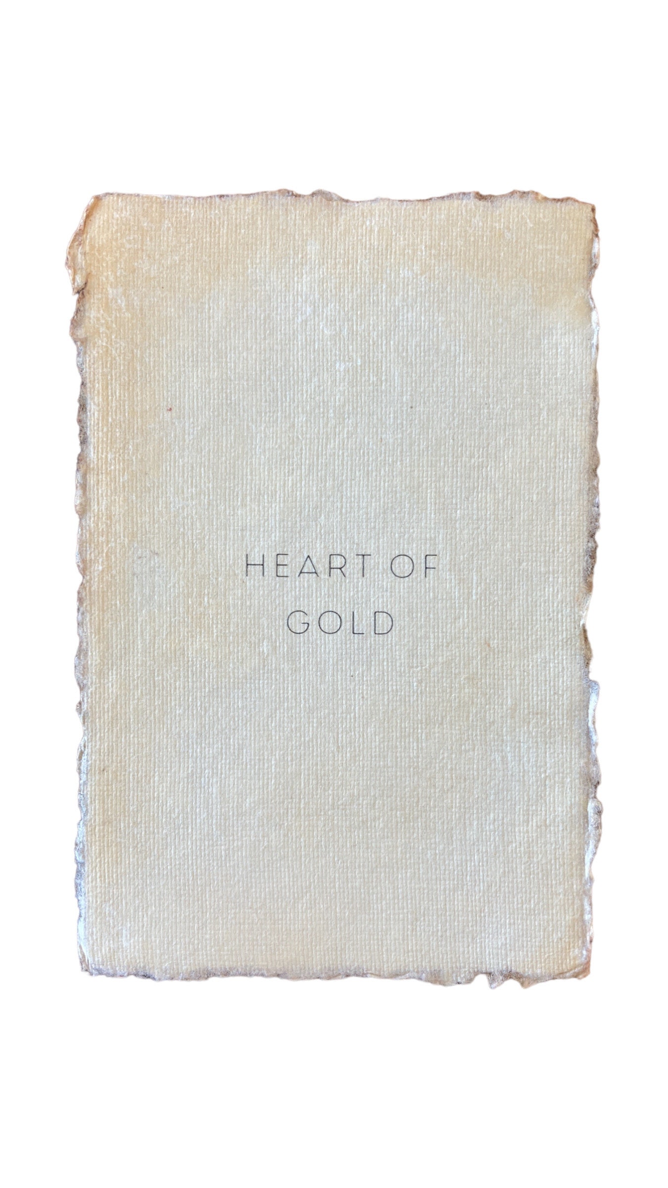 Handmade Card/heart of Gold / One Panel Card With Handmade - Etsy