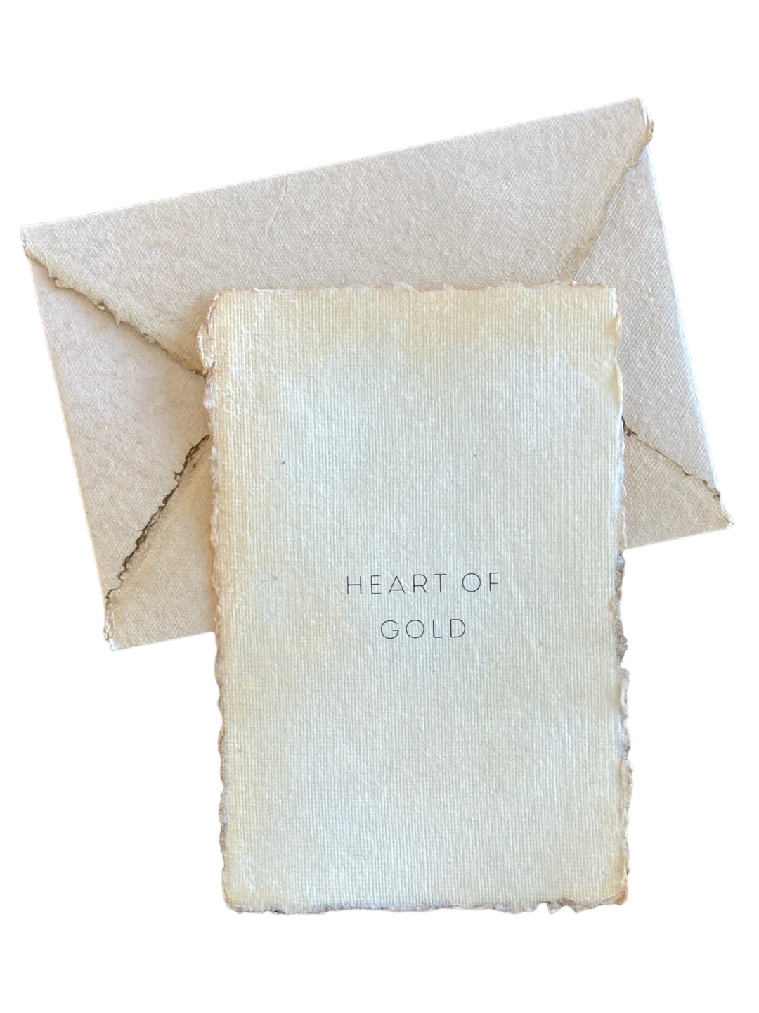 Handmade Card/heart of Gold / One Panel Card With Handmade - Etsy