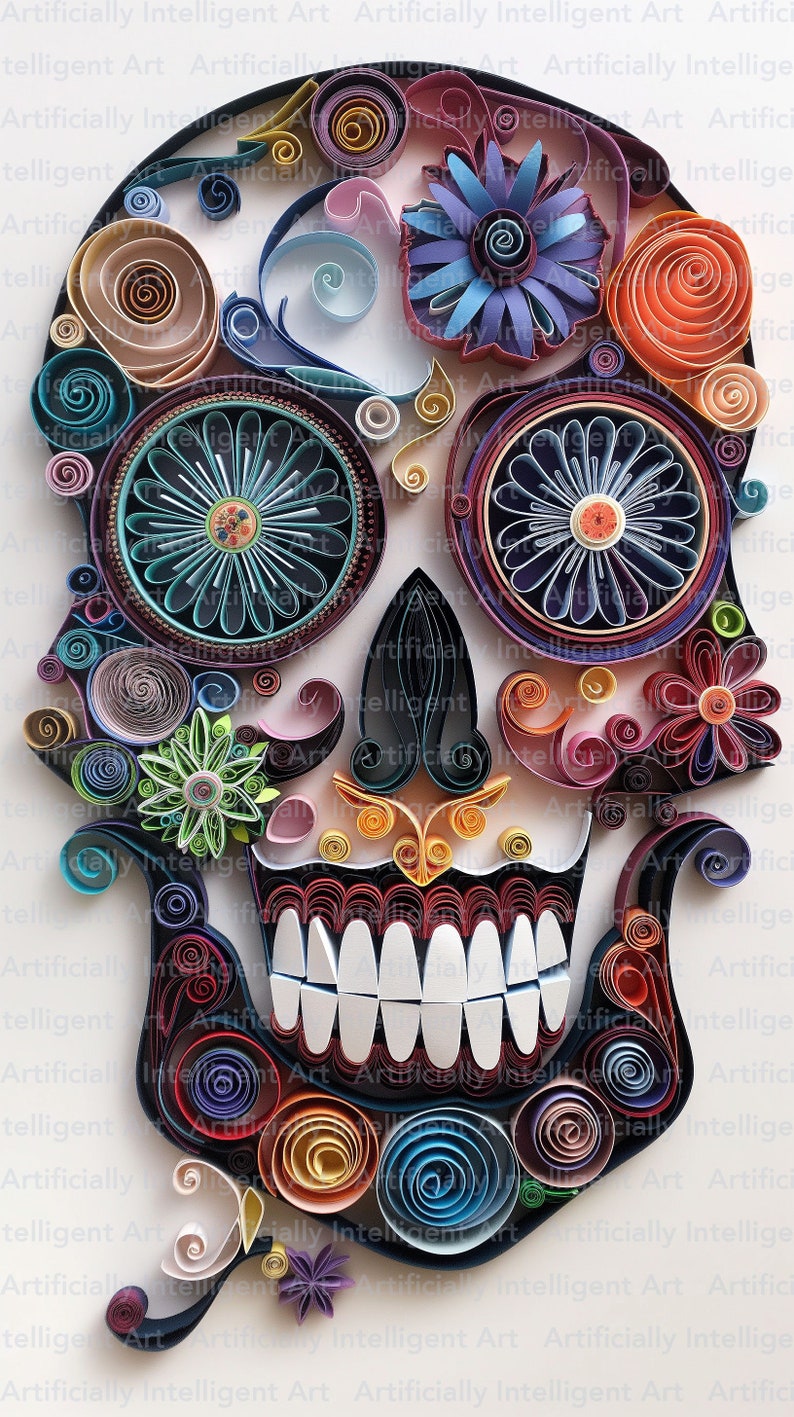 Floral Sugar Skull, Dia De La Muerta - Etsy