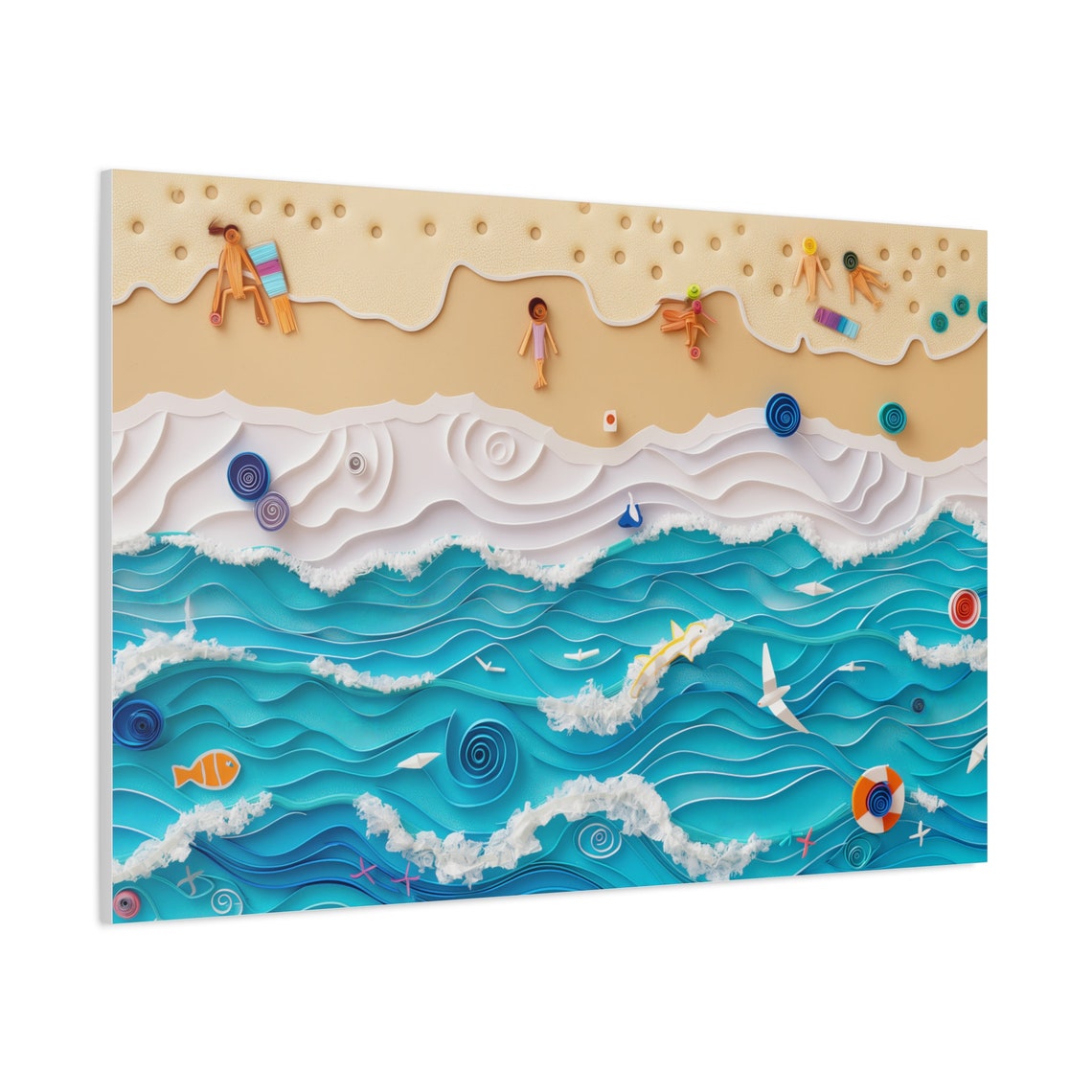 A Day at the Beach Matte Canvas, Stretched, 1.25 - Etsy