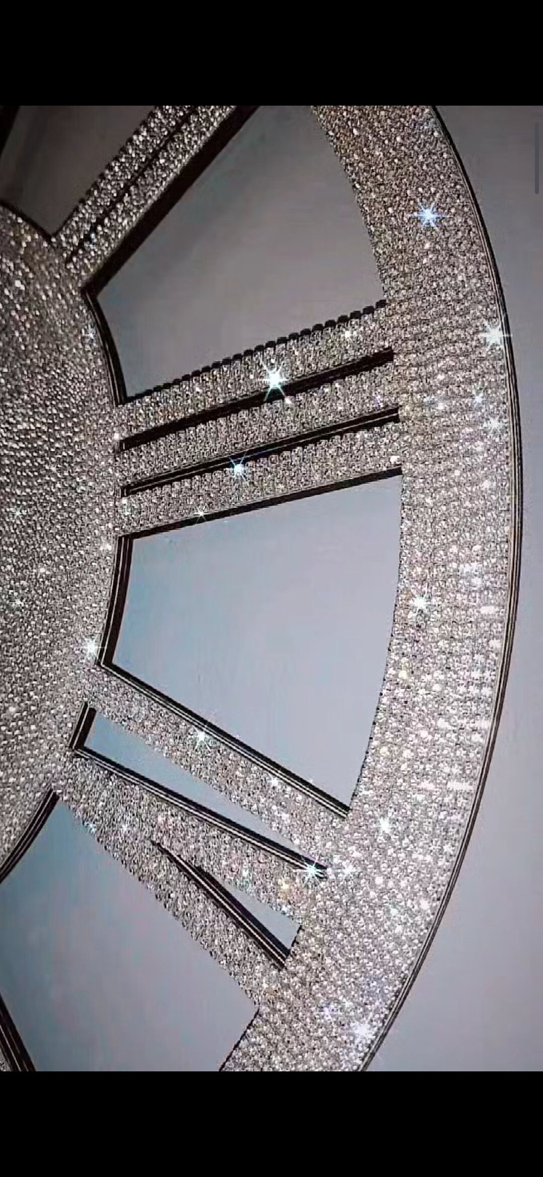 Rhinestone Wall Clock,the Clock With Swarovski Stones is 70 Cm and the ...