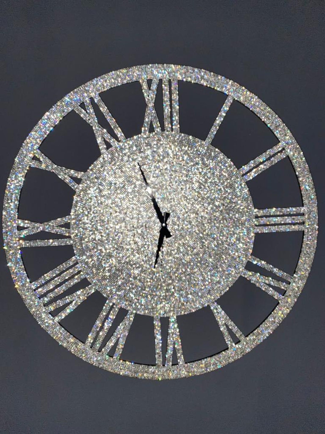 Rhinestone Wall Clock,the Clock With Swarovski Stones is 70 Cm and the ...