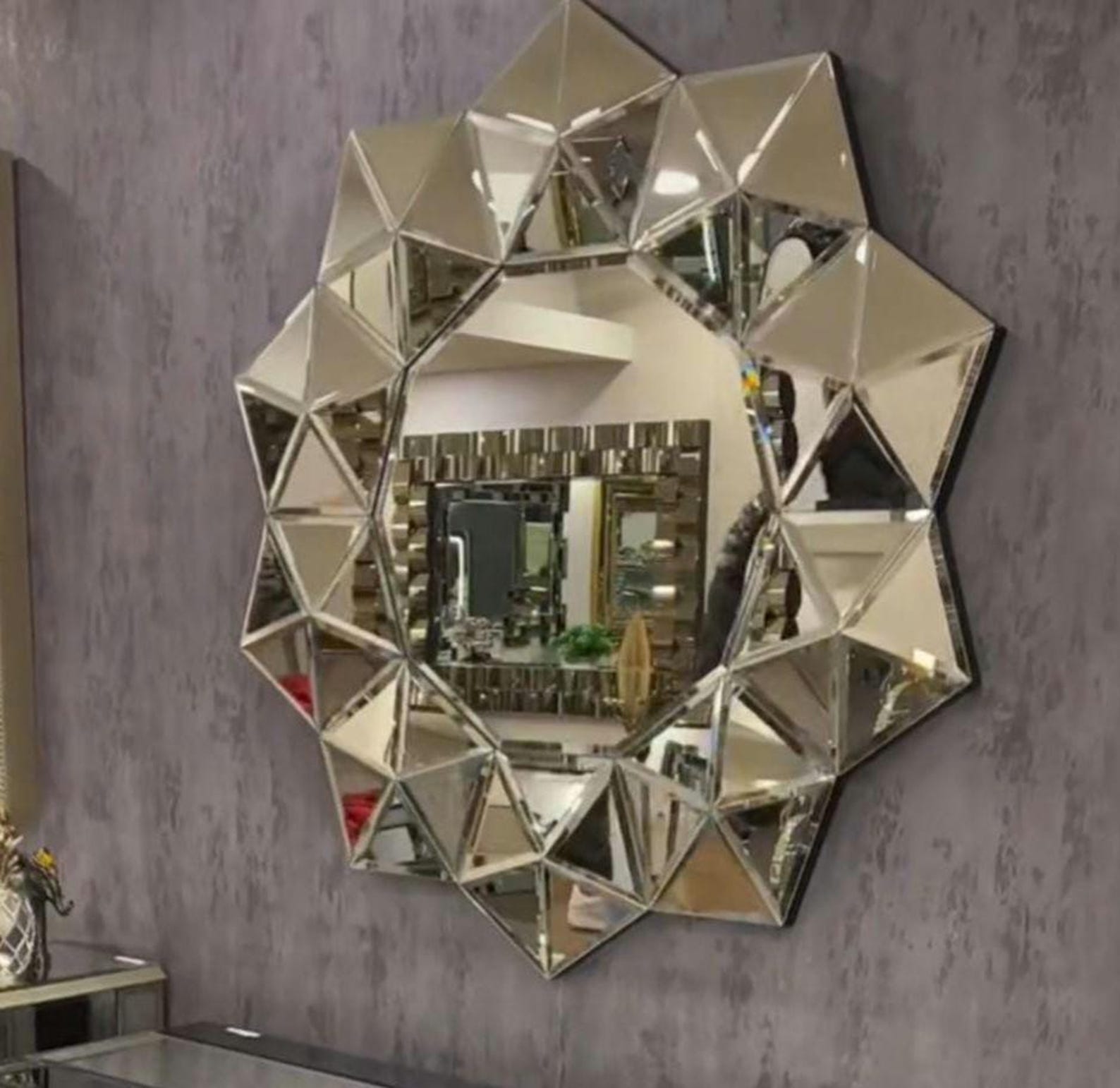 Special Design Wonder Star, Polygonal Wall Mirror,dressing Mirror, Make ...