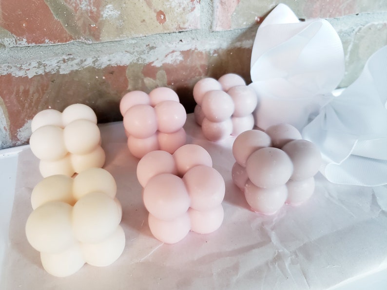 Mini Bubble Cubes Set / Cute Decor Candles / Gift Candles / Choose Your ...