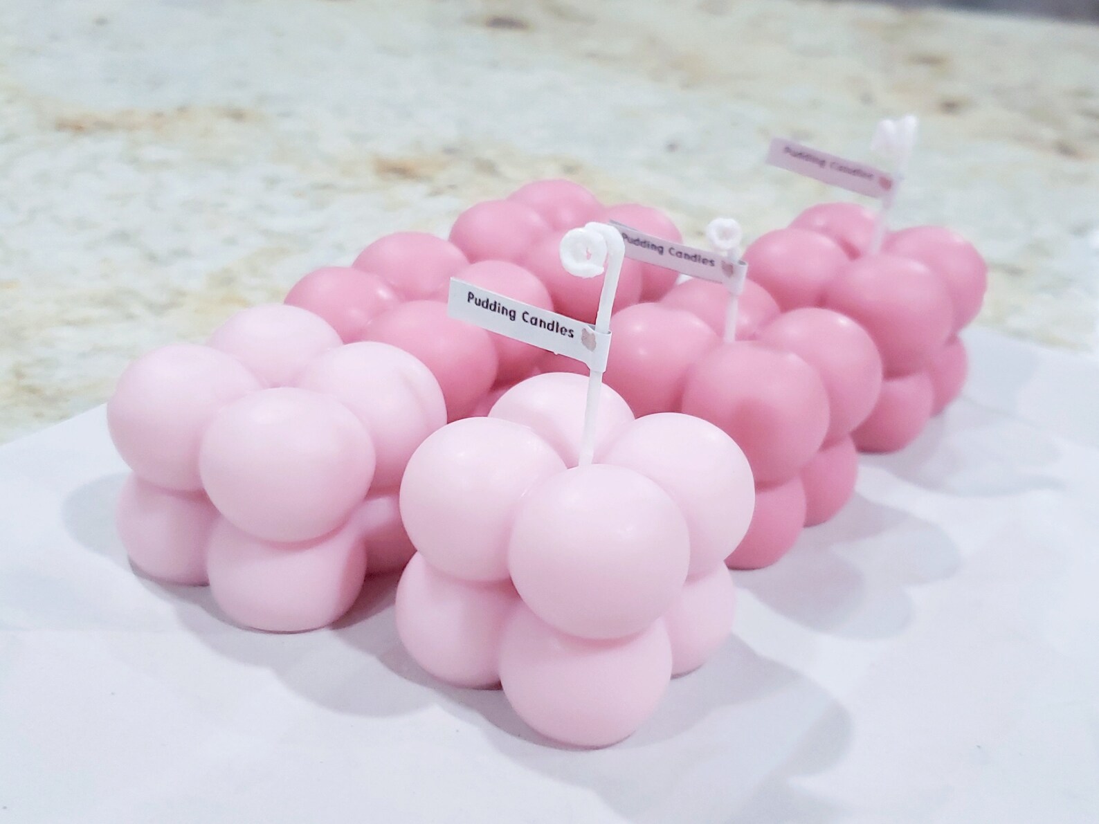 Mini Bubble Cubes Set / Cute Decor Candles / Gift Candles / Choose Your ...