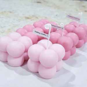 Mini Bubble Cubes Set / Cute Decor Candles / Gift Candles / Choose Your ...