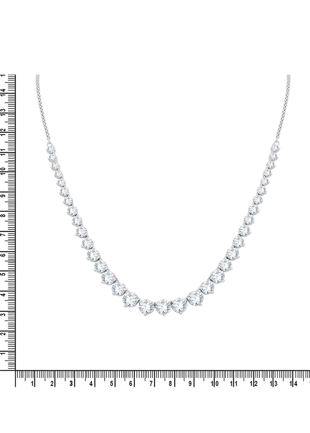 American Diamond Single Line Solitaire Necklace and Earrings - Etsy