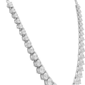 American Diamond Single Line Solitaire Necklace and Earrings - Etsy