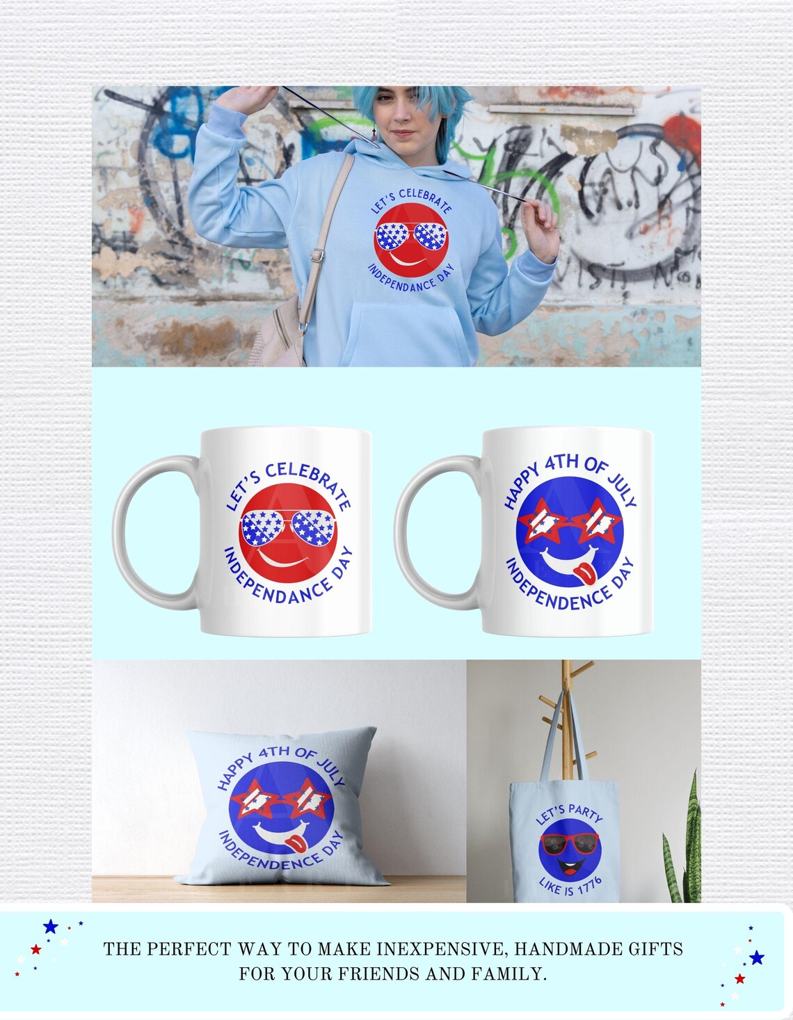 4th of July Emojis, Digital Bundle, Forth of July Clipart, PNG Digital ...