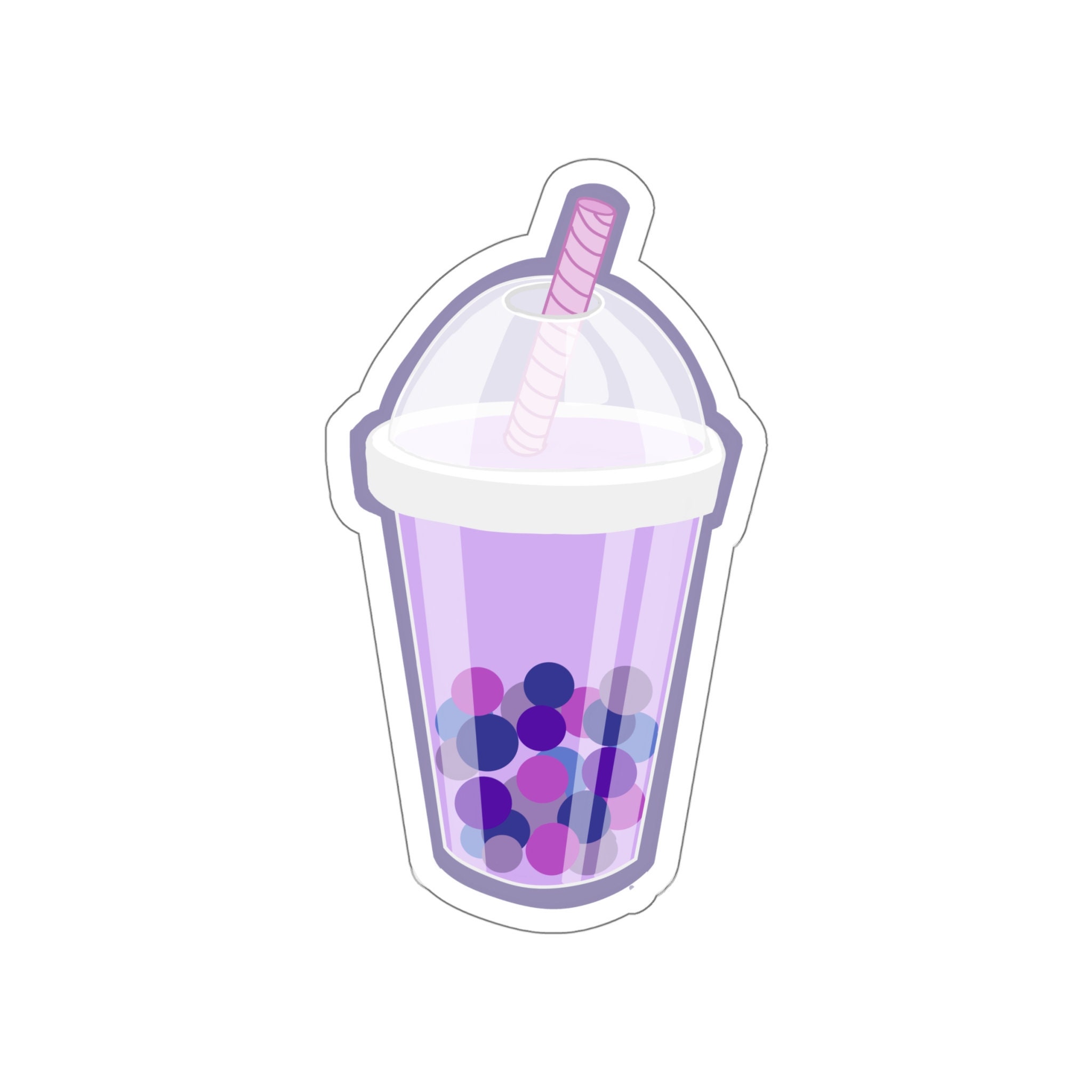 UBE BOBA Milk Tea Drink Die-cut Stickers Skateboard Sticker - Etsy