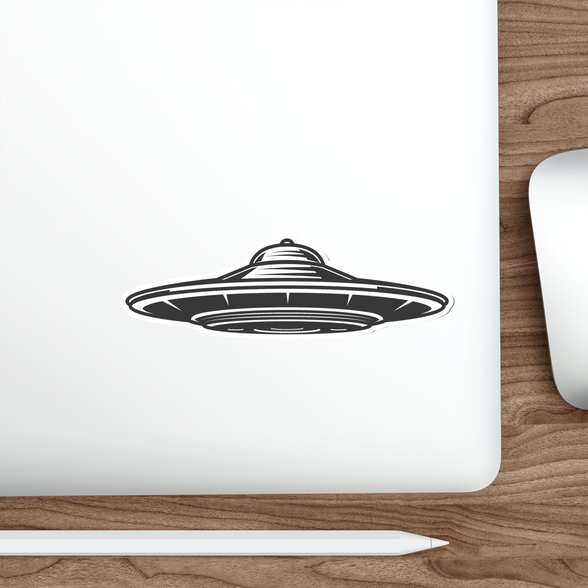 FLYING SAUCER Die-cut Stickers UFO Space Ship Sticker Space - Etsy