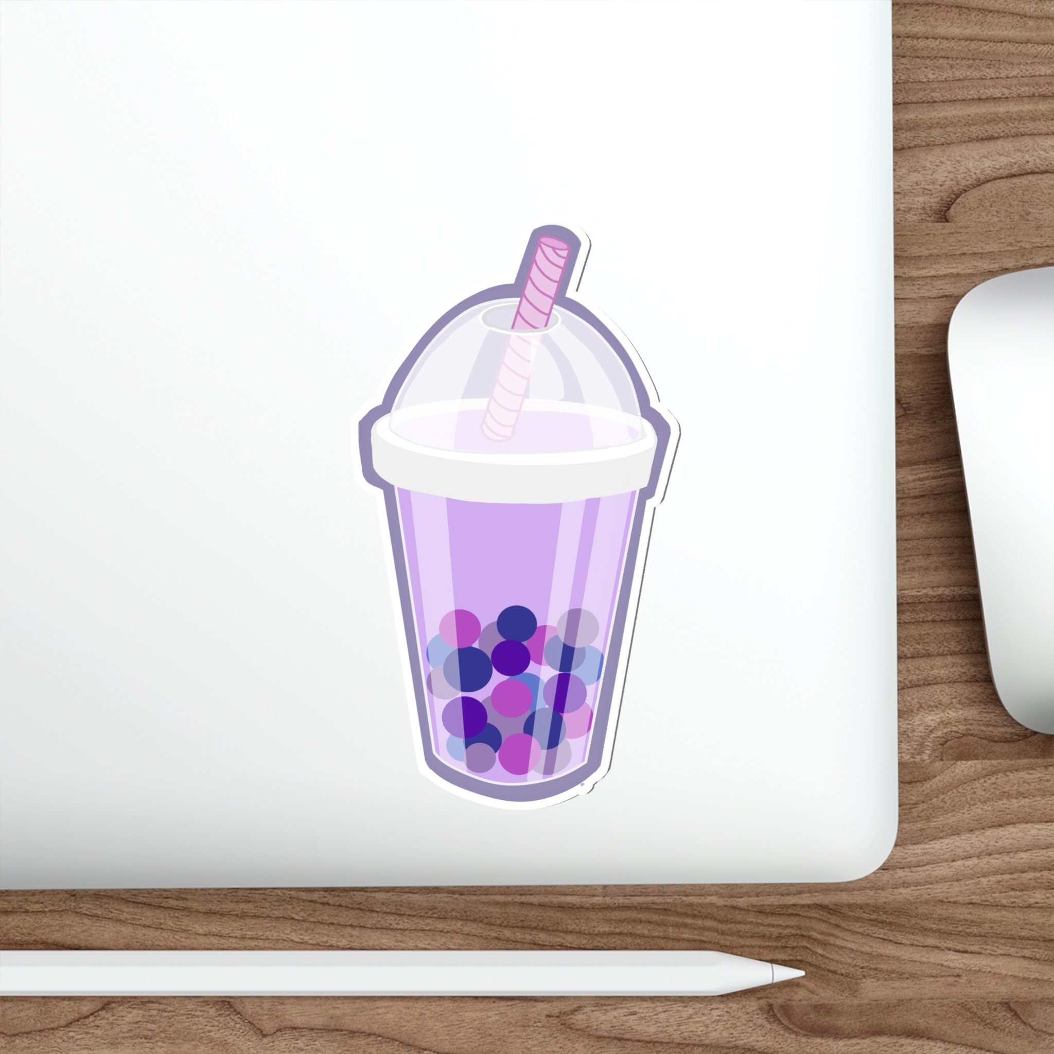 UBE BOBA Milk Tea Drink Die-cut Stickers Skateboard Sticker - Etsy