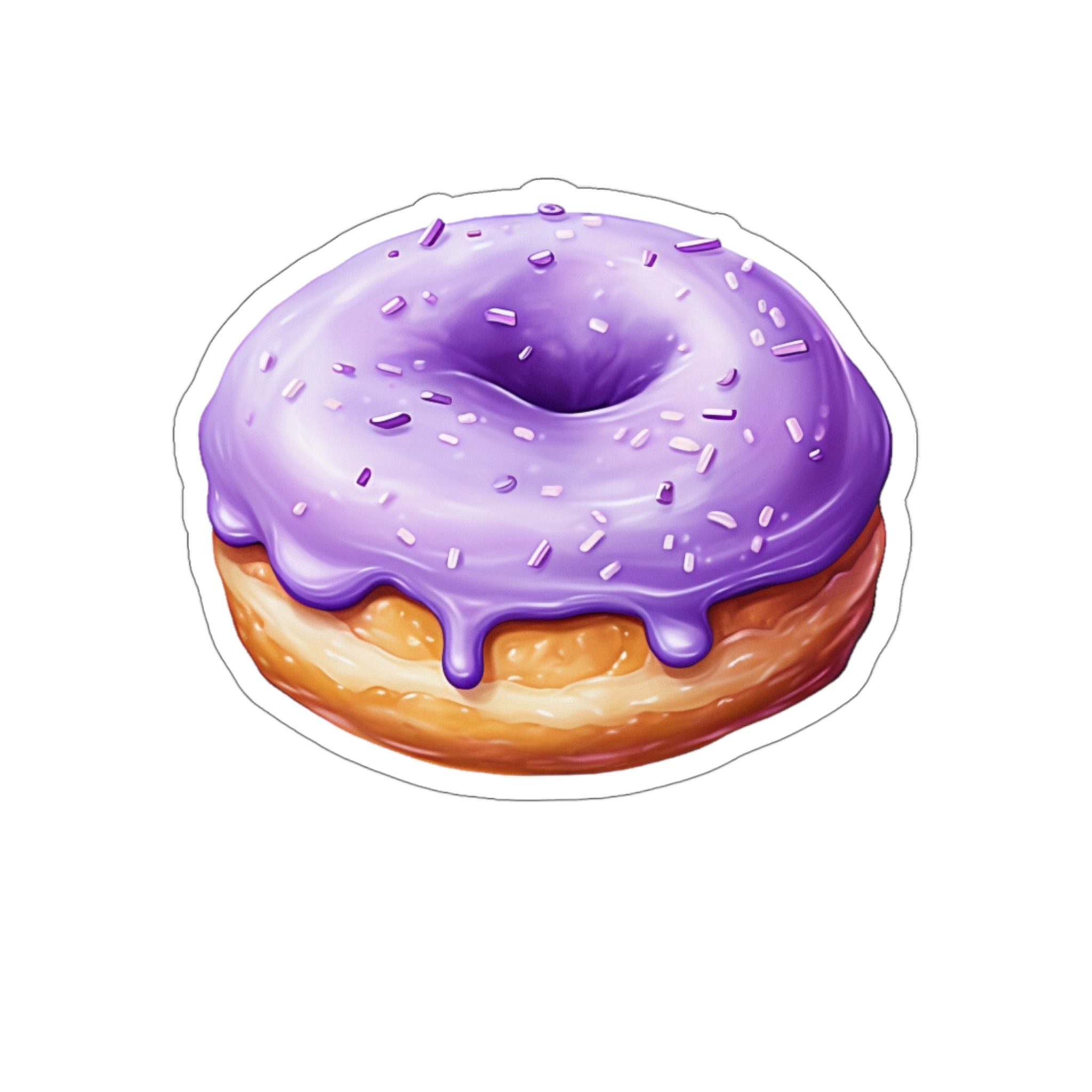 UBE DONUT Die-cut Stickers | Filipino | Dessert | Purple Yam ...