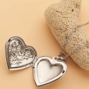 Open Locket Heart Pendant Necklace - Etsy