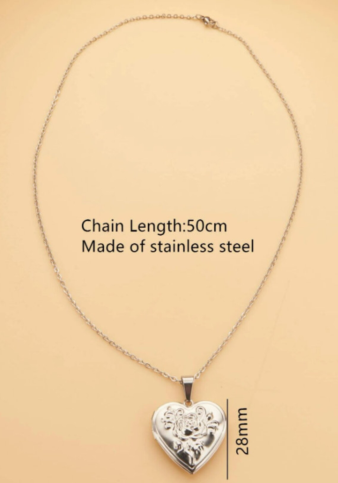 Open Locket Heart Pendant Necklace - Etsy