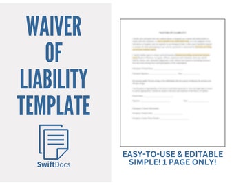 Homeowner Liability Waiver Form Microsoft Word PDF Google Docs Template ...