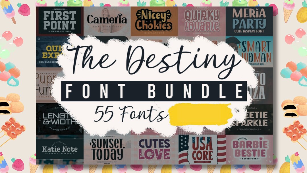 Destiny Font Bundle, Handwritten Fonts, Calligraphy Fonts, Cricut Font ...