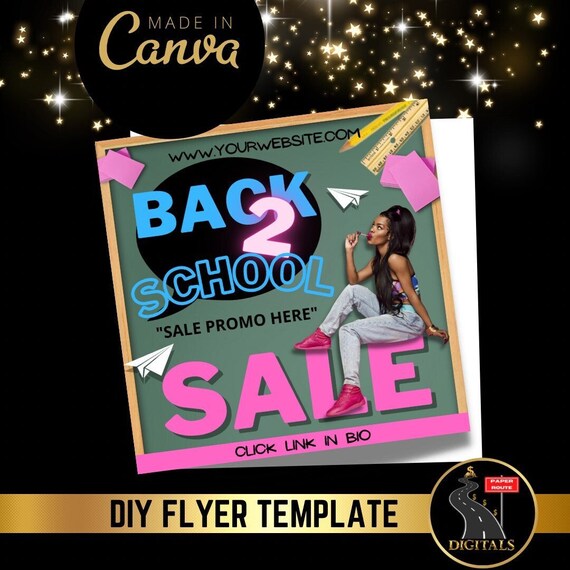 DIY Back to School Flyer Template Back to School Sale Flyer - Etsy