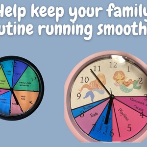 Personalized Custom Clock, Unique Wall Clocks, Kids Daily Routine ...