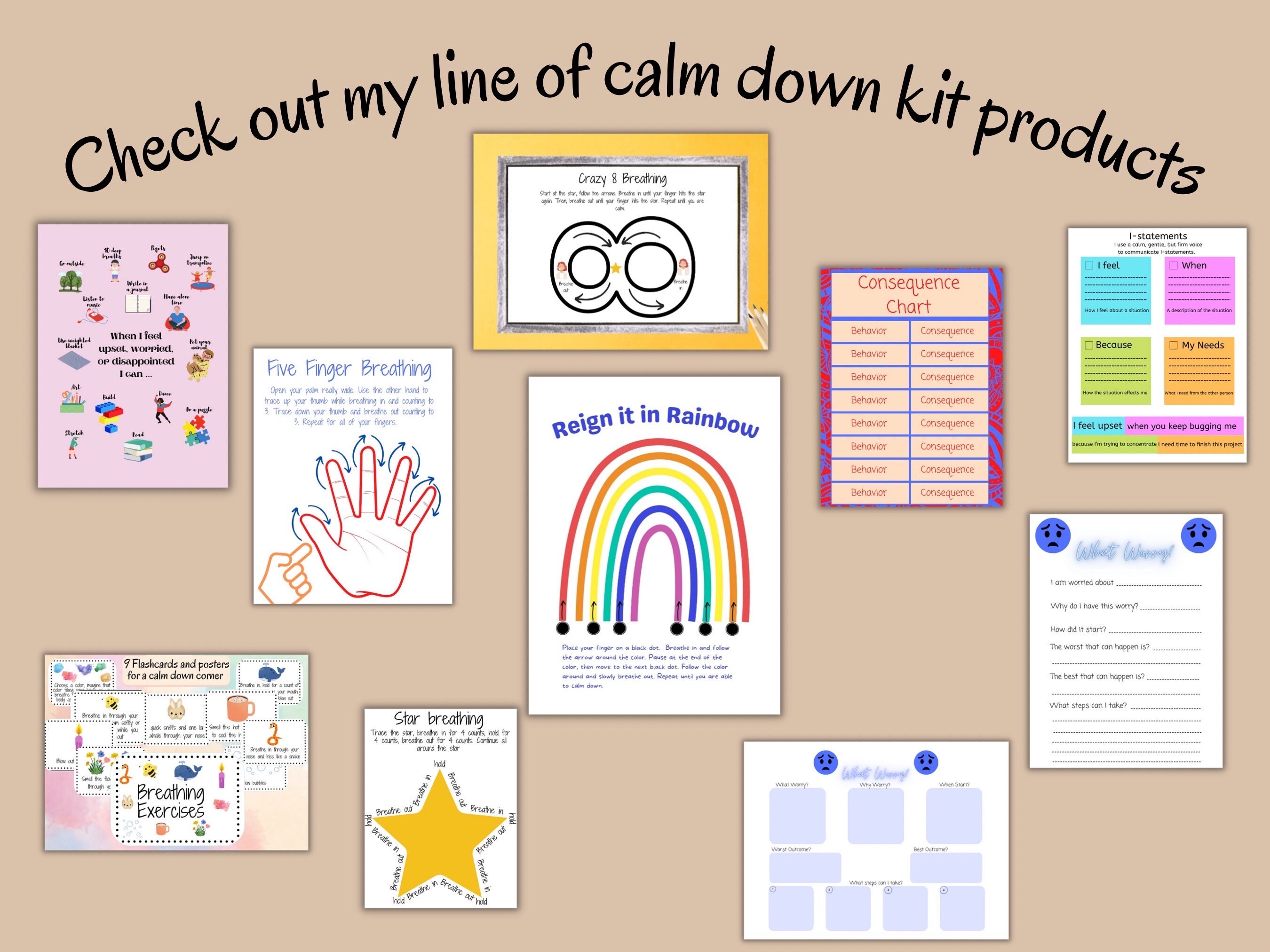 Upset, Worried, or Disappointed Ideas Poster, Calm Down Kit, Emotions ...