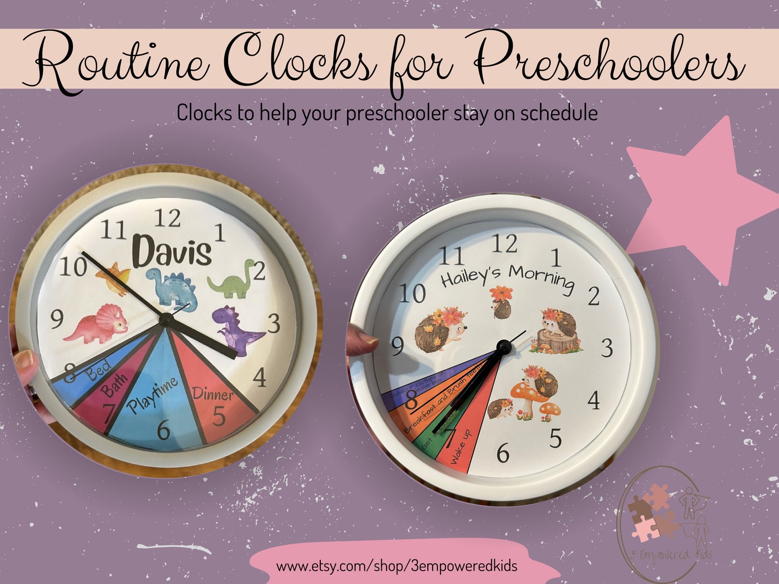 Preschooler Daily Schedule Pre-k Clock Nanny Schedule Preschool Routine ...