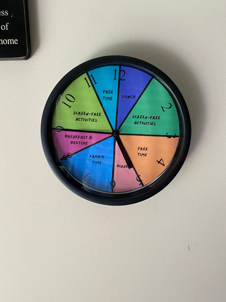 Home School Clock Schedule, Daily Schedule, Editable Download, Home ...