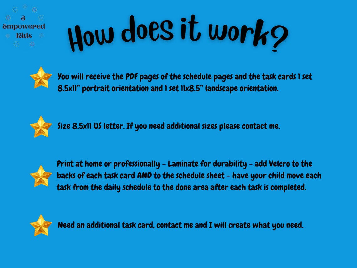 Kids Visual Schedule Daily Routine Daily Rhythm Visual Etsy