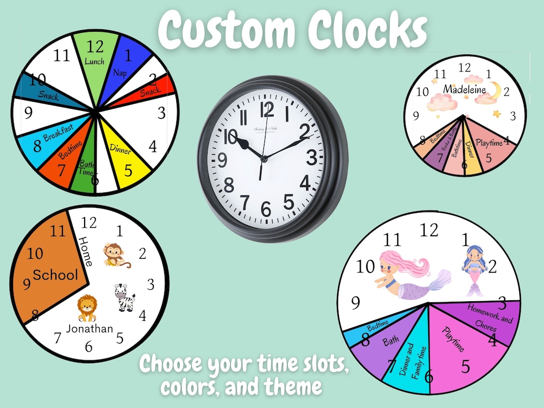 Personalized Kids Routine Clock: Custom Visual Schedule - Etsy