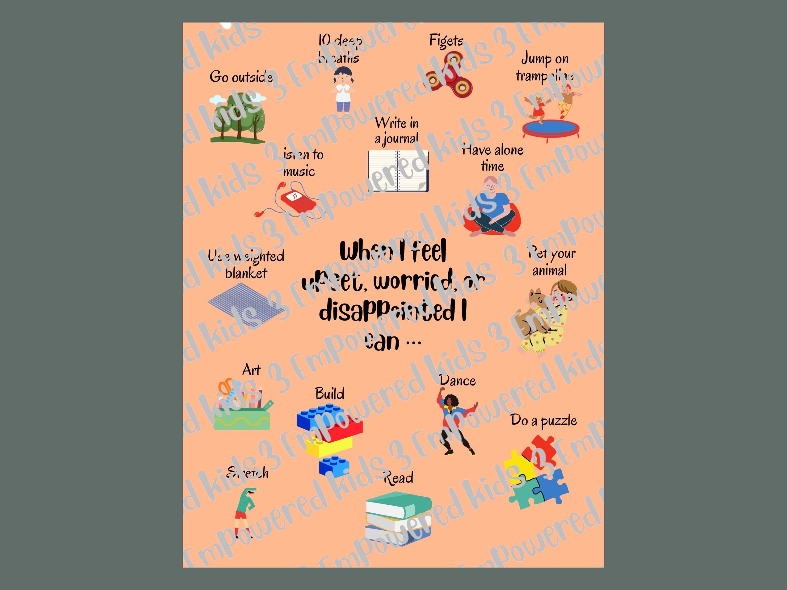 Upset, Worried, or Disappointed Ideas Poster, Calm Down Kit, Emotions ...