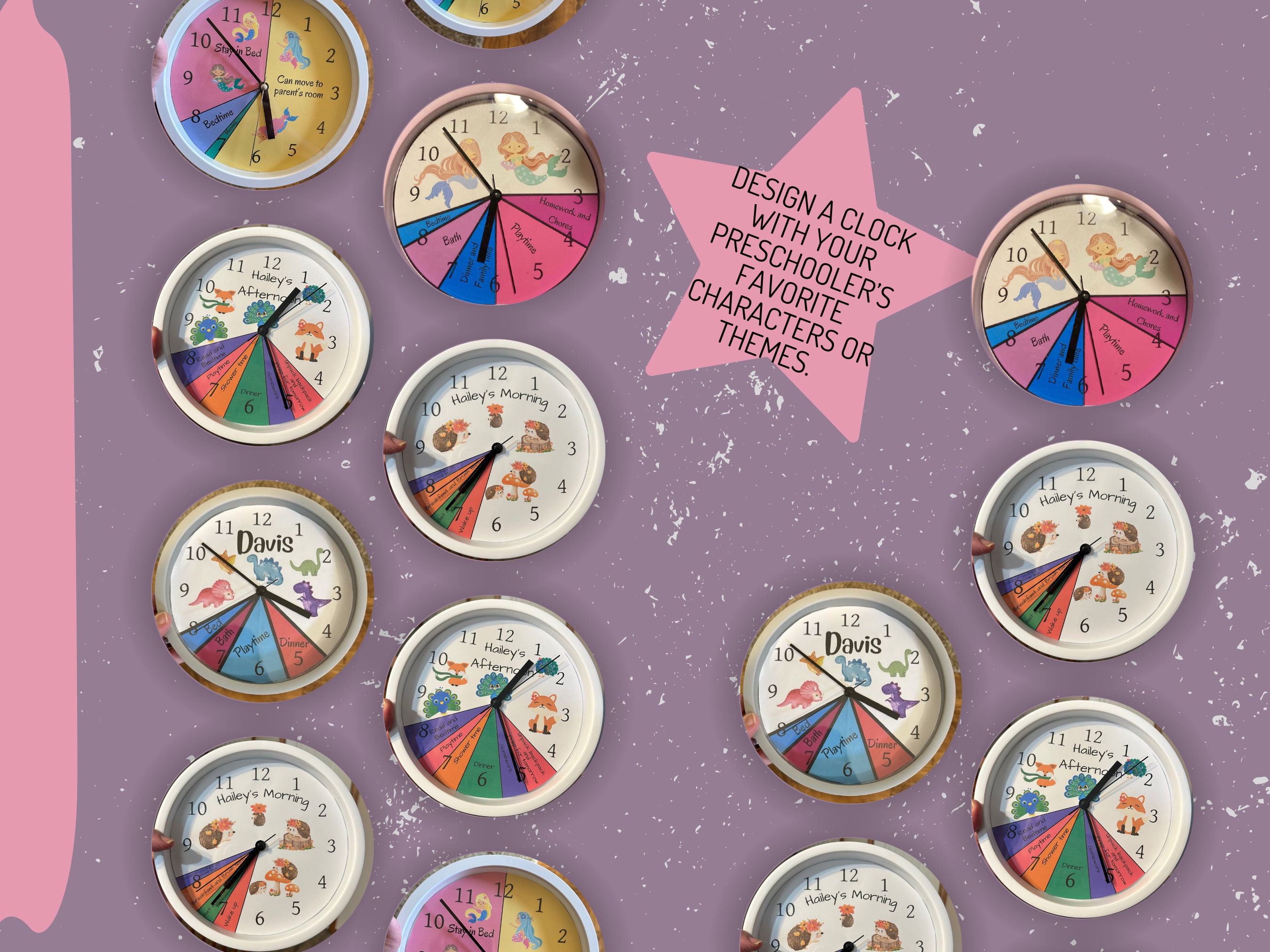 Preschooler Daily Schedule Pre-k Clock Nanny Schedule Preschool Routine ...