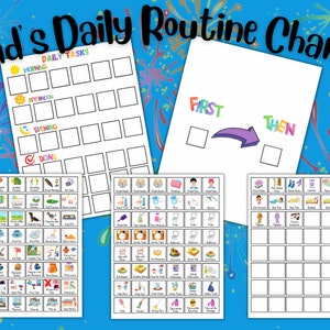 Kid’s Visual Schedule, Daily Routine, Daily Rhythm, Visual Checklist ...