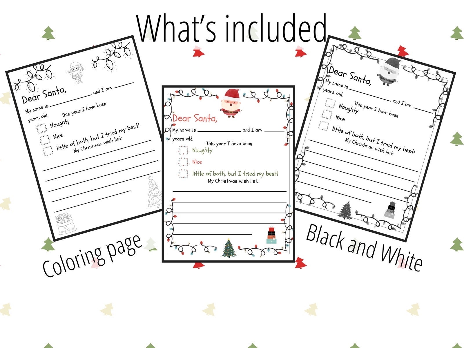 Santa Letters, Christmas Printables, Kids Worksheet Activity, Dear ...
