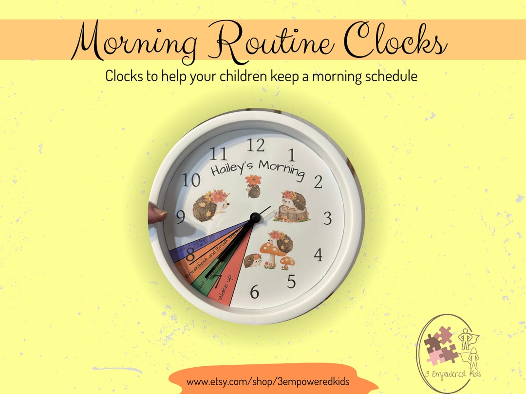 Morning Routine Personalized Custom Clock, Visual Routine Chart ...