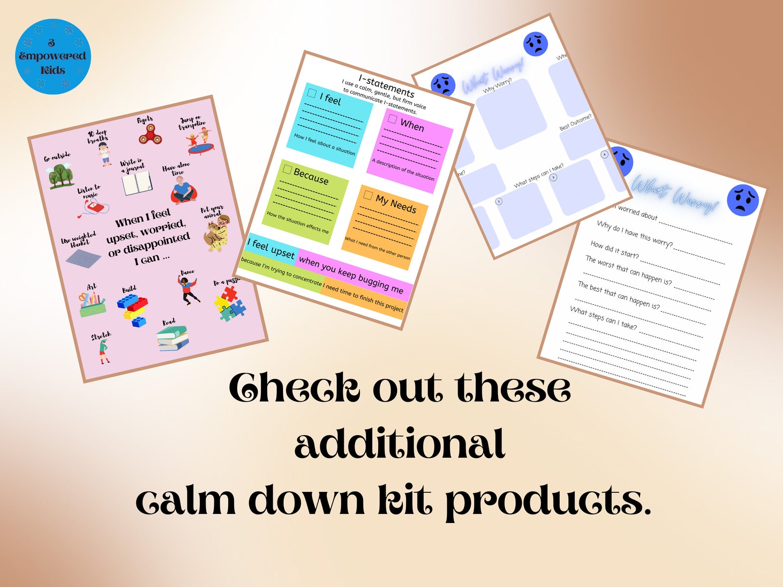 Calm Down Tool, ADHD Kids, Printable Tool for Students & Classrooms ...
