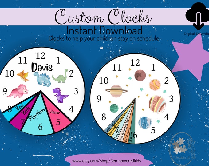 Color Coded Clock Schedule Keeper, Homeschool, Classroom, Visual ...