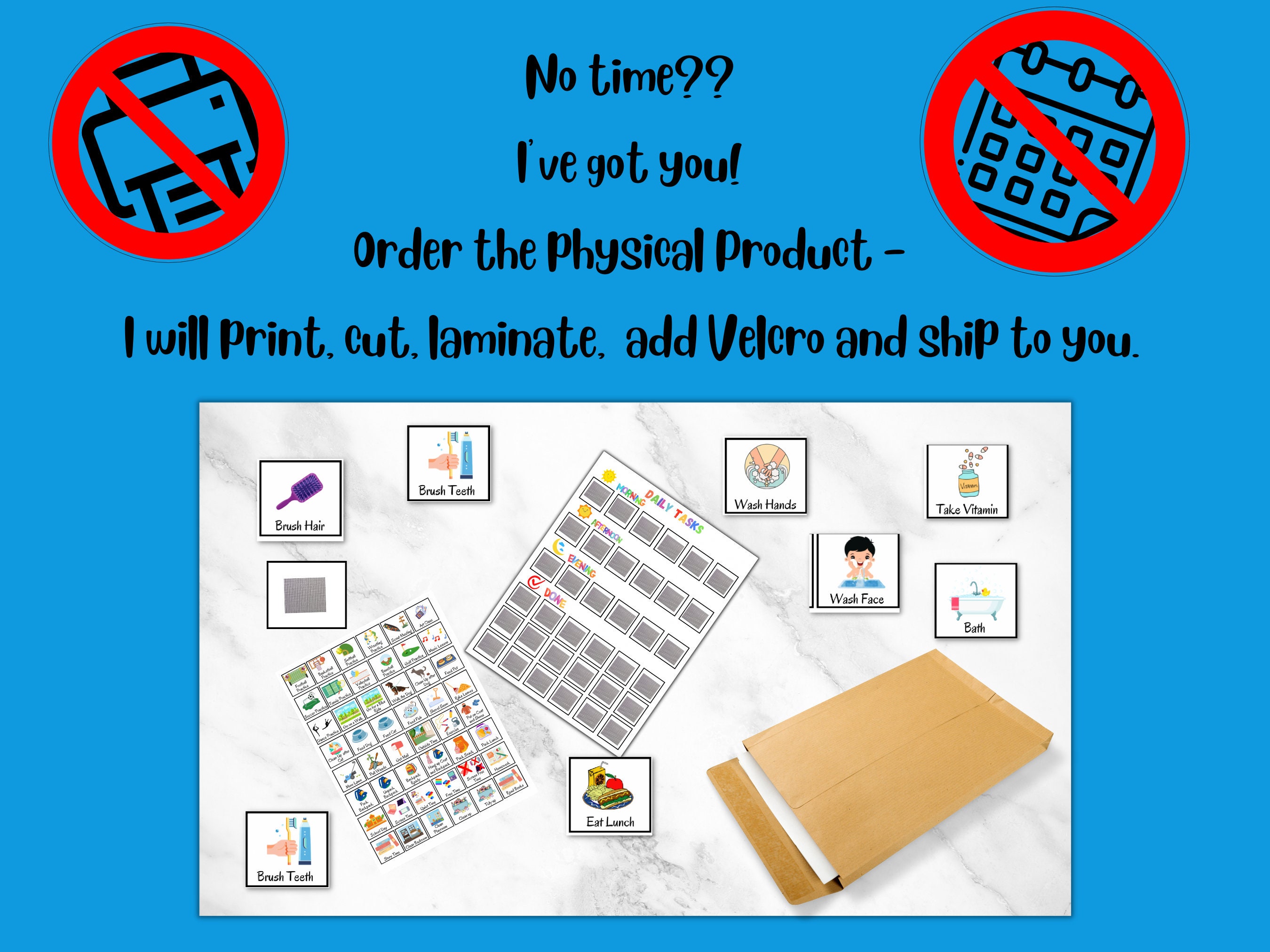 Kids Visual Schedule, Daily Routine, Daily Rhythm, Visual Checklist ...