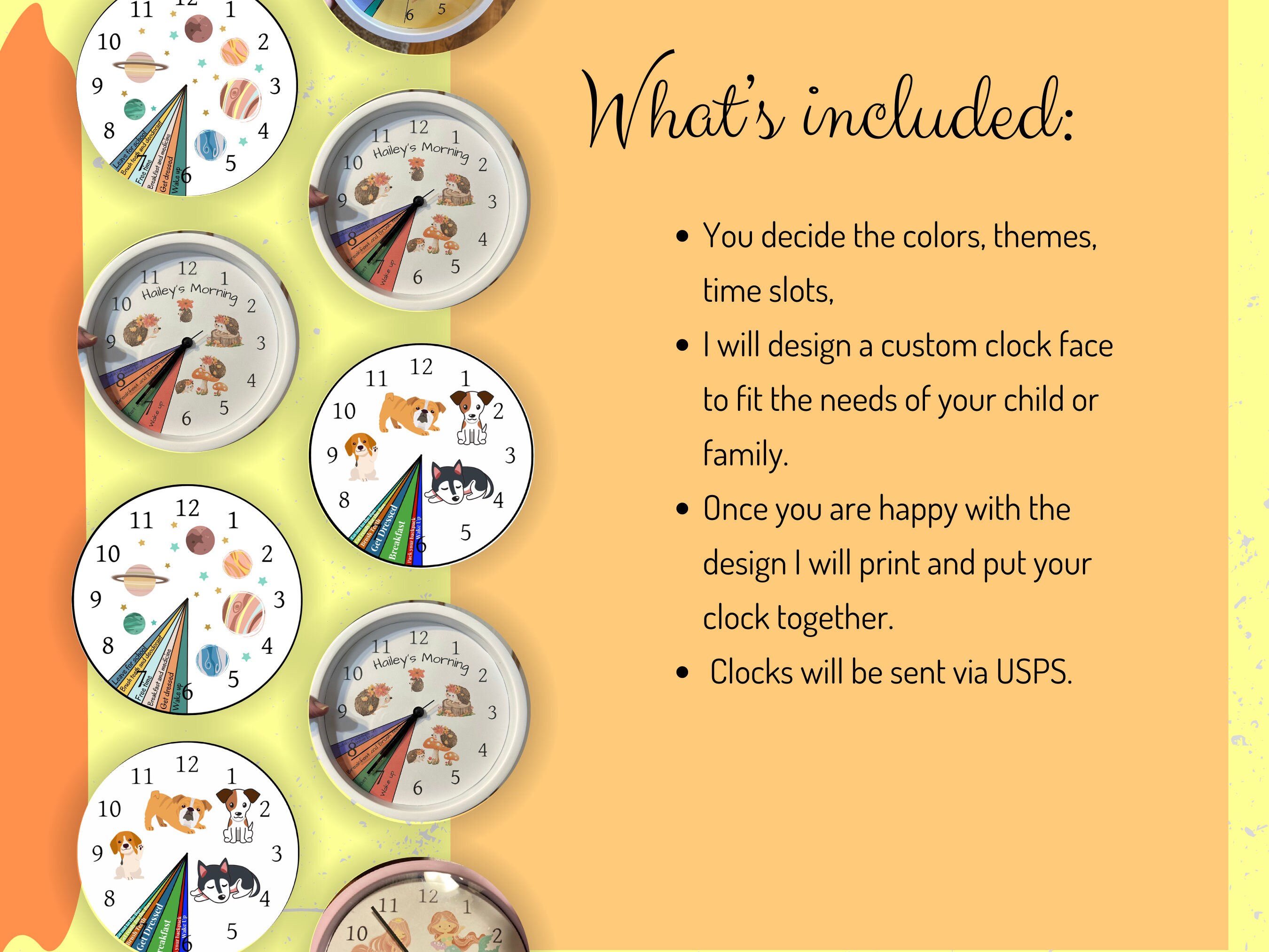 Morning Routine Personalized Custom Clock, Visual Routine Chart ...