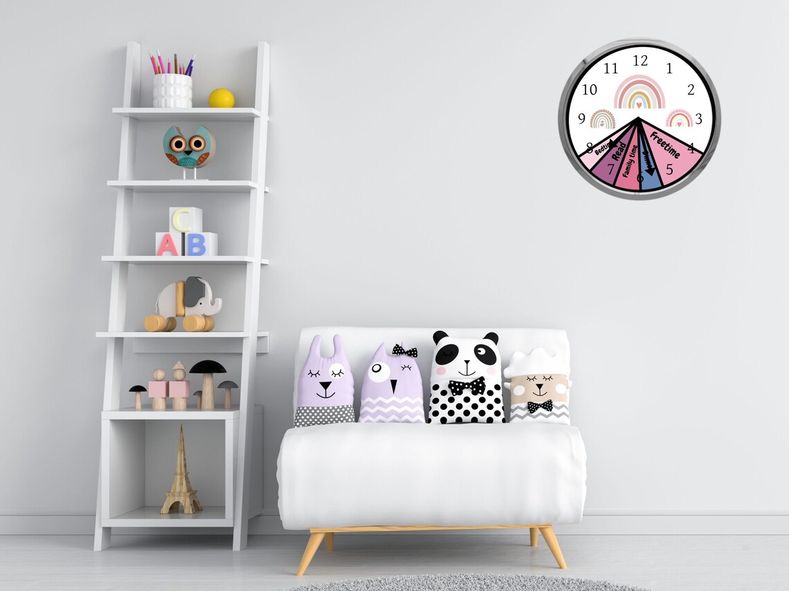 Personalized Custom Clock, Unique Wall Clocks, Kids Daily Routine ...