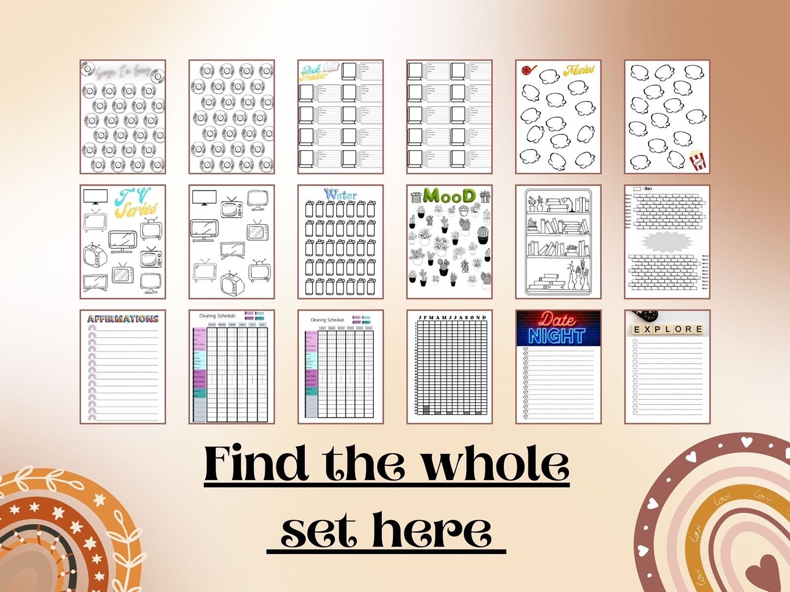 Book Tracker, Printable Bujo Tracker, Journal Insert, Habit Tracker ...