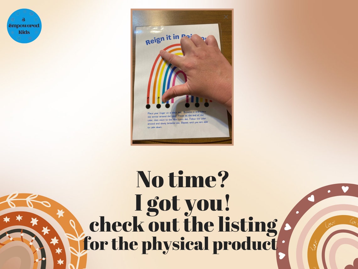 Calm Down Tool, ADHD Kids, Printable Tool for Students & Classrooms ...