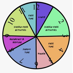 Home School Clock Schedule, Daily Schedule, Editable Download, Home ...