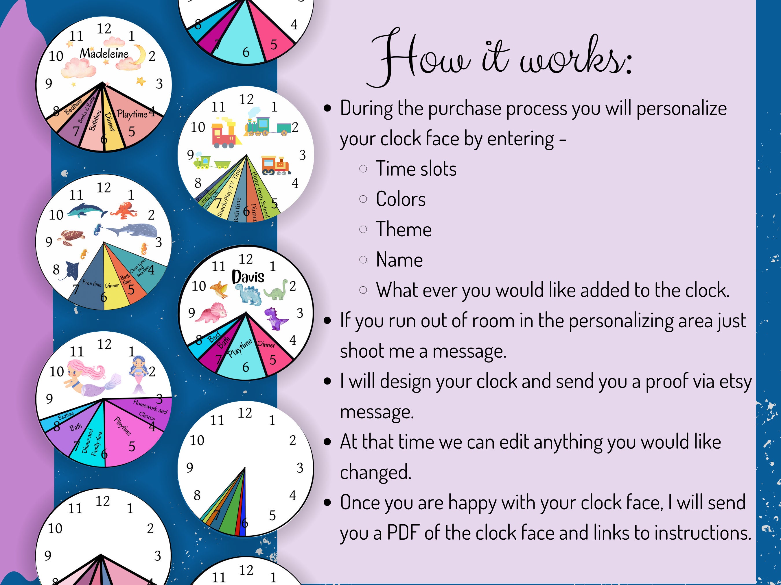 Bedtime Routine Clock Face | Visual Schedule for Toddler Sleep ...