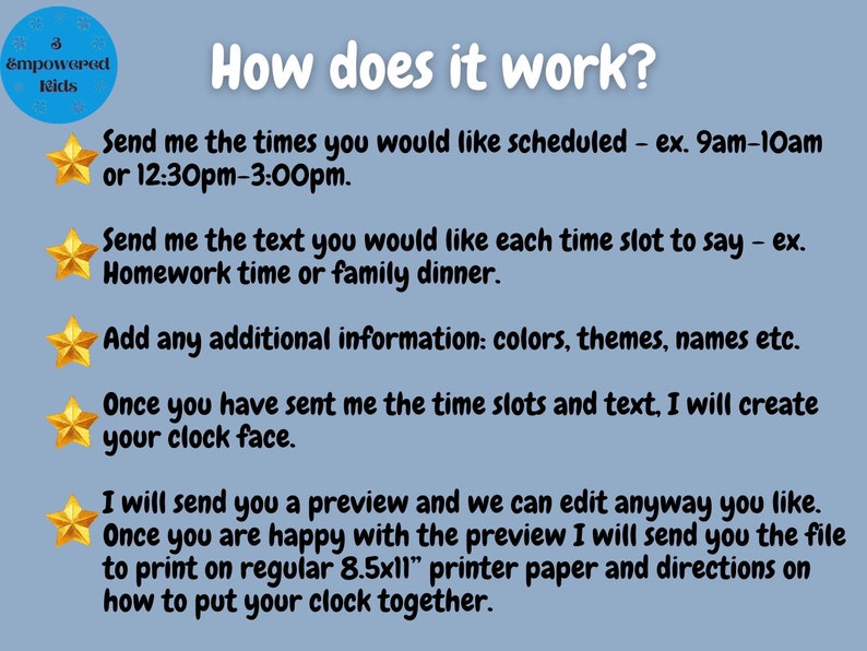 Personalized Custom Clock, Unique Wall Clocks, Kids Daily Routine ...