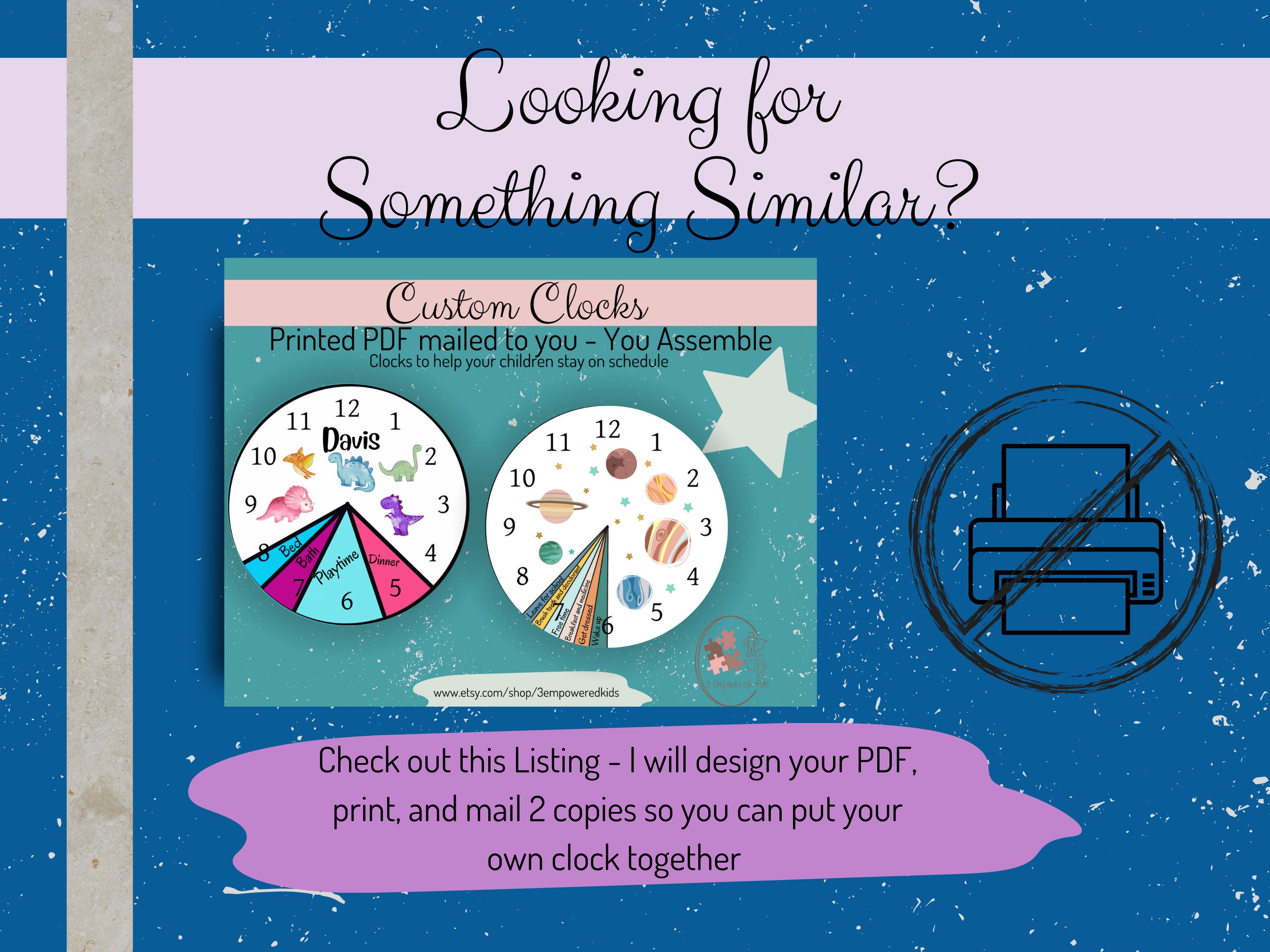 Preschooler Routine Clock Kid’s Morning Routine Custom Daily Schedule ...