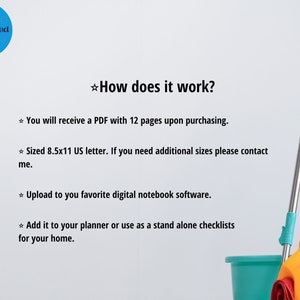 Digital Cleaning Checklist, Cleaning Chart, Cleaning Schedule, Digital ...