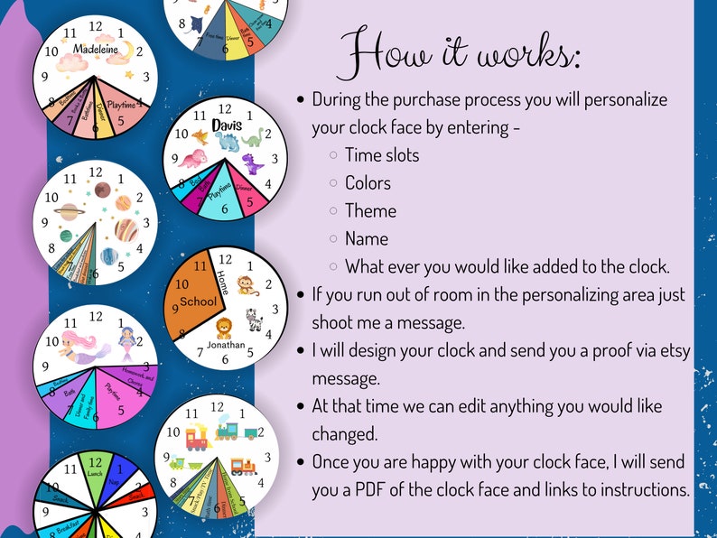 Toddler Routine Schedule Clock Kid’s Morning Routine Bedtime Routine ...