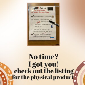 Summer Checklist | Boredom Buster | Editable Chart | Digital Download ...